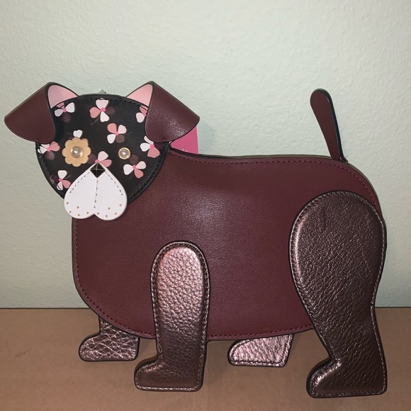 kate spade | Bags | Nwt Kate Spade Floral Pup Flower Dog Novelty Bag ...